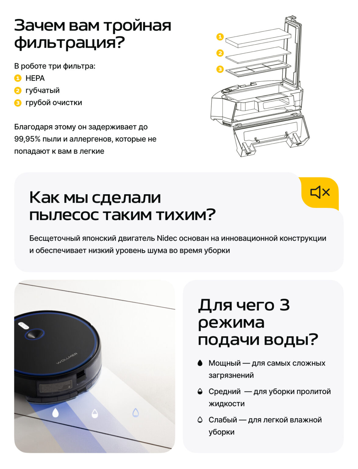 Робот-пылесос Wollmer F550 Sapphire — купить в официальном магазине ...